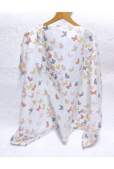 Beybinest Turuncu Kelebekler Emzirme önlüğü Fularlı ve Balenli Model