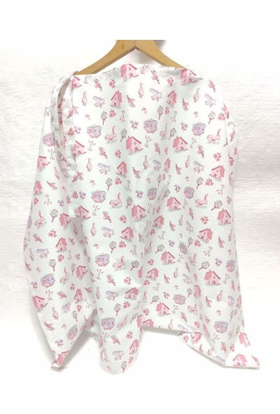 Beybinest Pembe Evler Emzirme önlüğü Fularlı ve Balenli Model