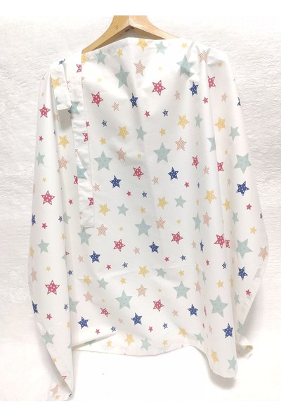 Beybinest Renkli Yıldızlar Emzirme önlüğü Fularlı ve Balenli Model