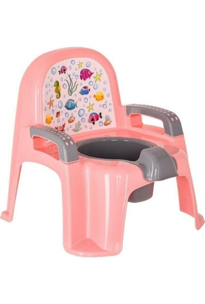 Mirvano Tutma Kollu Afacan Lazımlık, Kaydırmaz Çocuk Lazımlığı, Tuvalet Alıştırma Lazımlığı (Pembe)