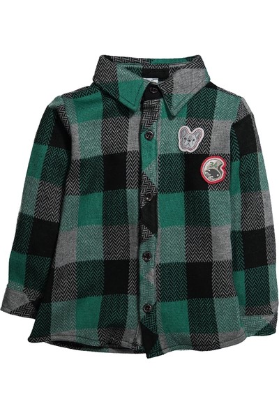 Mininio Erkek Bebek Köpek Armalı Oduncu Gömlek (3 Ay - 4 Yaş )