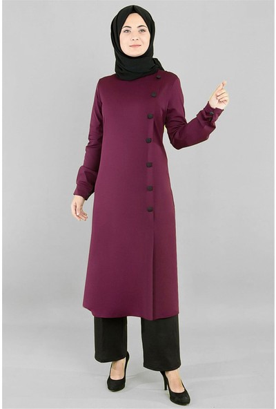 Modaviki Hanım Tunik Pantolon Takım Mürdüm FHM439