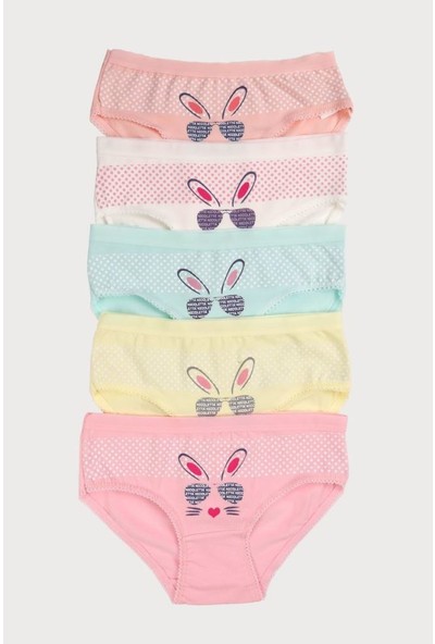 Nicoletta Mıxcolor Kız Çocuk Külot 5 Li Paket Likralı