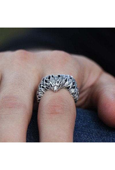 Koof Craft Kartal Figürlü Antik Gümüş Kaplama Ayarlanabilir Unisex Yüzük Koof Craft Kartal Figürlü Antik Gümüş Kaplama Ayarlanabilir Unisex Yüzük