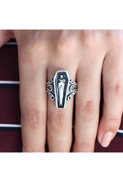 Koof Craft Tabut Figürlü Antik Gümüş Kaplama Ayarlanabilir Yüzük Koof Craft Tabut Figürlü Antik Gümüş Kaplama Ayarlanabilir Yüzük