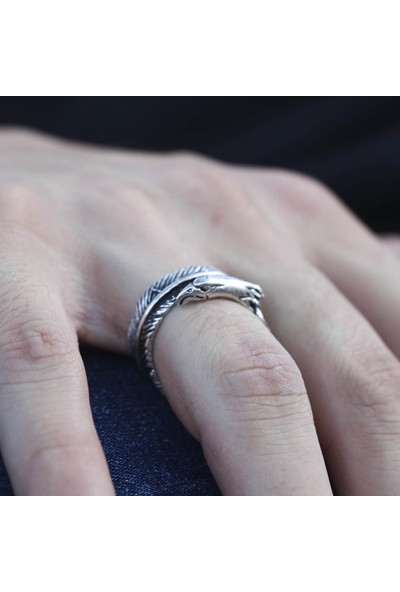 Koof Craft Antik Gümüş Kaplama Ayarlanabilir Yüzük - 65645 Koof Craft Antik Gümüş Kaplama Ayarlanabilir Yüzük - 65645