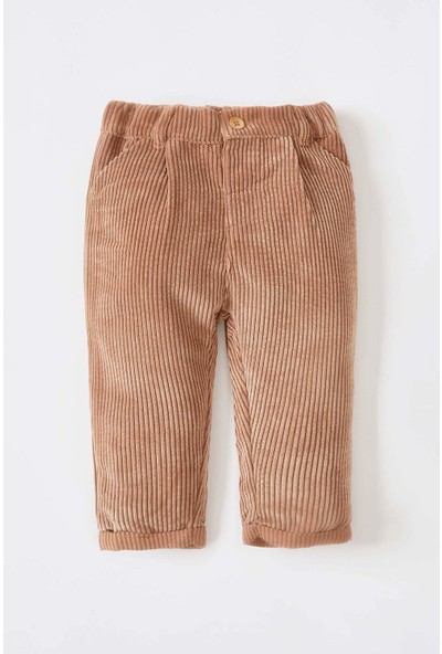 DeFacto Kız Bebek Regular Fit Kadife Pantolon V4850A221AU