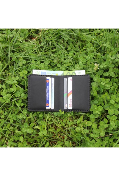 Koof Craft Charis - El Yapımı Hakiki Deri Cüzdan - Siyah Koof Craft Charis - El Yapımı Hakiki Deri Cüzdan - Siyah