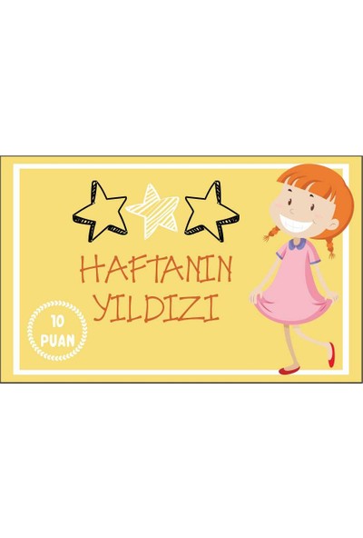 hepenuygun Haftanın Yıldızı Öğrenci Başarı Kartı 25'li