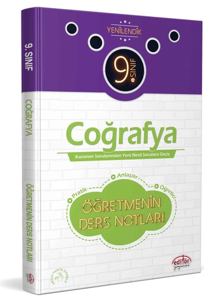 Editör Yayınları 9. Sınıf Coğrafya Öğretmenin Ders Notları