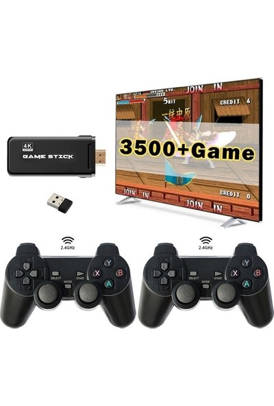 UltraTekno Kablosuz Çift Kol Retro Oyunlar Game Stick 3650 Oyun Atari UltraTekno Kablosuz Çift Kol Retro Oyunlar Game Stick 3650 Oyun Atari