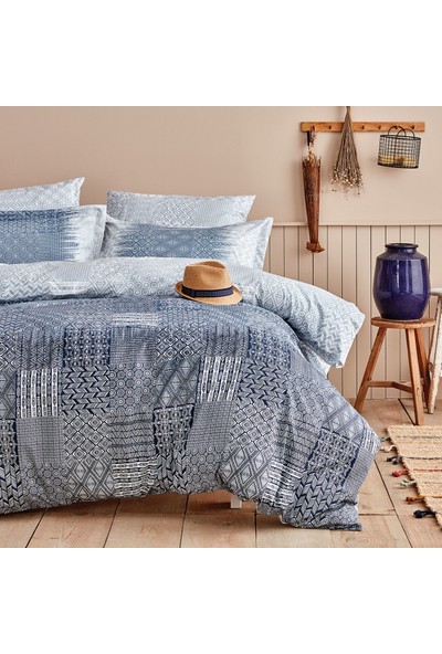 Yataş Bedding Lorin Ranforce Çift Kişilik Nevresim Takımı - Mavi Yataş Bedding Lorin Ranforce Çift Kişilik Nevresim Takımı - Mavi