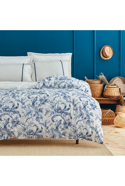 Yataş Bedding Hermosa Ranforce Çift Kişilik Nevresim Takımı - Mavi