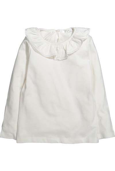 Mininio Kız Çocuk Dantel Şeritli Bebe Yaka Bluz (5-12YAŞ) Mininio Kız Çocuk Dantel Şeritli Bebe Yaka Bluz (5-12YAŞ)