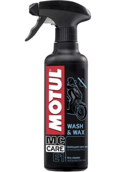 Motul E1 Wash & Wax / Susuz Kuru Temizlik ve Cila - 400 ml