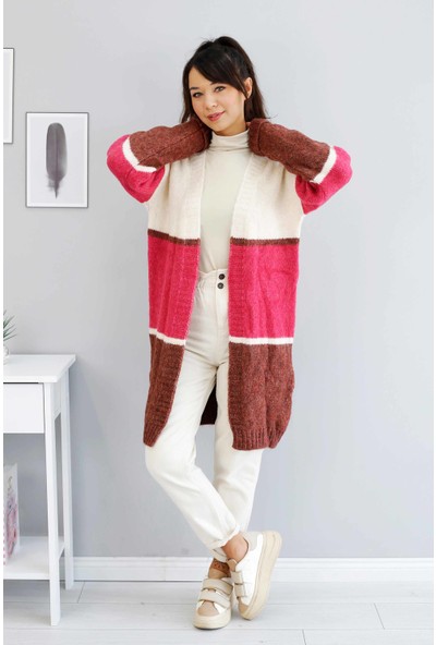 İmaj Butik Önü Çık Yumoş Triko Hırka/krem-Fuşya İmaj Butik Önü Çık Yumoş Triko Hırka/krem-Fuşya