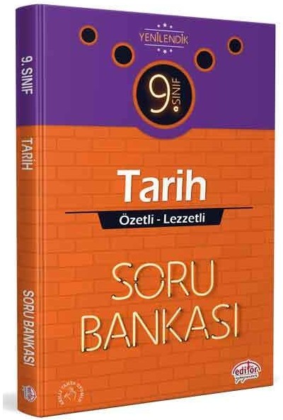 Editör Yayınları 9. Sınıf Tarih Özetli - Lezzetli Soru Bankası