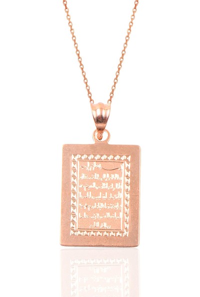 Söğütlü Silver Gümüş Ayetel Kürsü Yazılı Plaka Kolye Söğütlü Silver Gümüş Ayetel Kürsü Yazılı Plaka Kolye