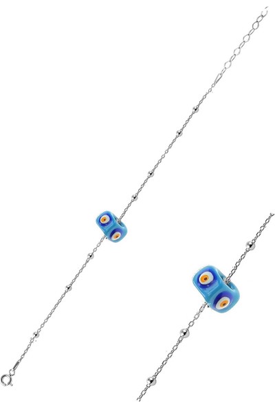 Söğütlü Silver Gümüş Mineli Turkuaz Taşlı Top Top Halhal Söğütlü Silver Gümüş Mineli Turkuaz Taşlı Top Top Halhal