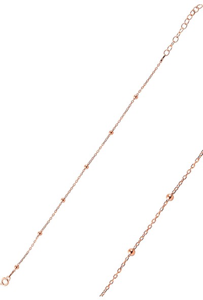 Söğütlü Silver Gümüş Rose Top Top Halhal