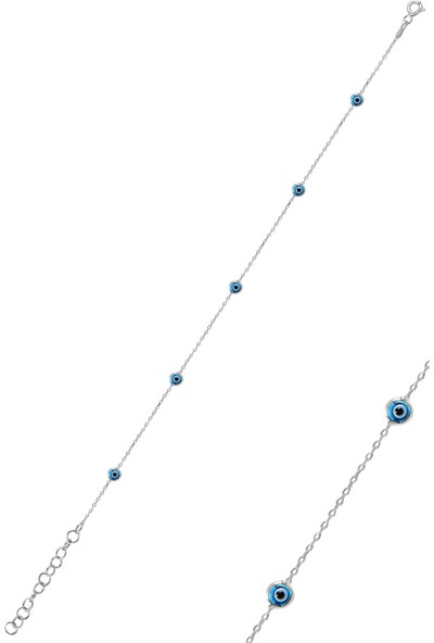 Söğütlü Silver Gümüş , Cam Göz Nazar Gümüş Halhal