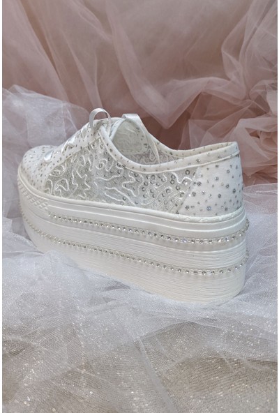 Berush Bride 300F Serisi Dolgu Topuk Fileli Gelinlik Ayakkabısı Berush Bride 300F Serisi Dolgu Topuk Fileli Gelinlik Ayakkabısı