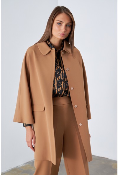 Gusto Bebe Yakalı Kaftan - Camel