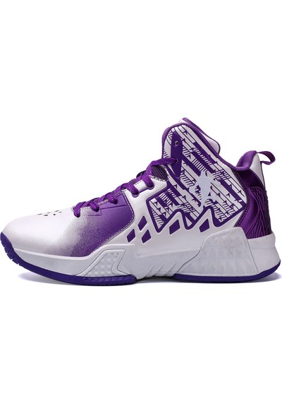 Sitong Erkek Desenli Yüksek Yumuşak Tabanlı Spor Basketbol Ayakkabısı (Yurt Dışından)