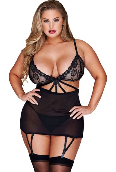 Asilsen Asil Seksi Dekolteli Büyük Beden Kadın Fantezi Jartiyer Takım Asilsen Asil Seksi Dekolteli Büyük Beden Kadın Fantezi Jartiyer Takım