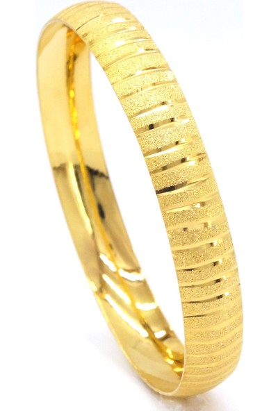Ferizz 22 Ayar Altın Kaplama Çizgili Bilezik 1 cm Ferizz 22 Ayar Altın Kaplama Çizgili Bilezik 1 cm