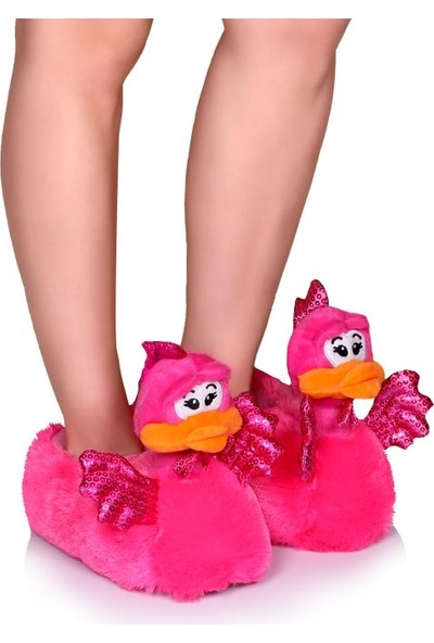 Twigy Süslü Fuşya Kadın Panduf