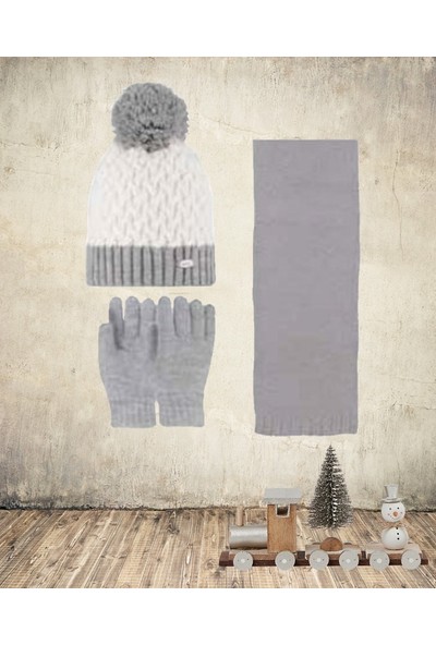 Kitti Kız Erkek Çocuk Atkı Bere Eldiven Takımı