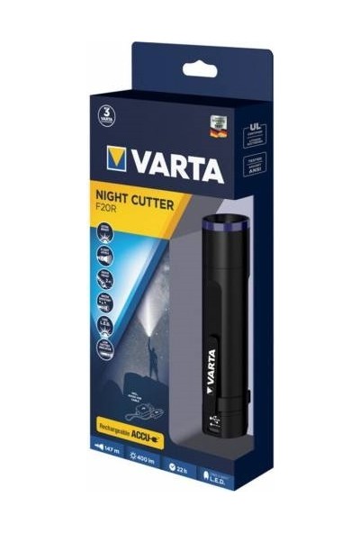 Varta 18900 400 Lümen 6W LED Şarjlı Fener