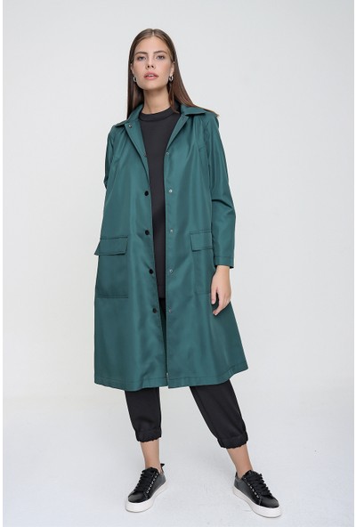 Aker 7155111 Kapüşonlu Trençkot