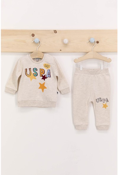 U.S. Polo Assn. Hi Kremmelanj Erkek Bebek Eşofman Takımı