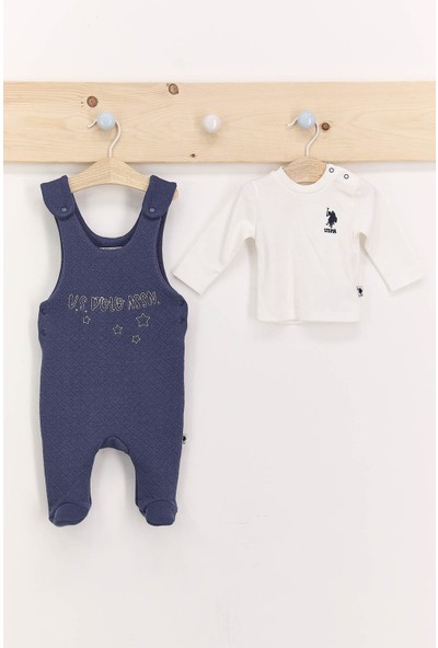 U.S. Polo Assn. Koyu Indigo Erkek Bebek Patikli Tulum Takımı U.S. Polo Assn. Koyu Indigo Erkek Bebek Patikli Tulum Takımı
