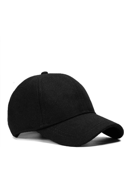 Eleven Market Siyah Kışlık Kaşe Beyzbol Şapka Kep