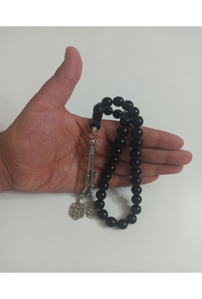 Alanç Metal Kazaz Püsküllü Iri Taneli Gürcü Oltu Taşı Tesbih Alanç Metal Kazaz Püsküllü Iri Taneli Gürcü Oltu Taşı Tesbih