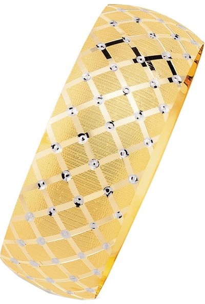 Altınbeyi 25 Gram Mega Bilezik 14 Ayar Altın Kare Desen Altınbeyi 25 Gram Mega Bilezik 14 Ayar Altın Kare Desen