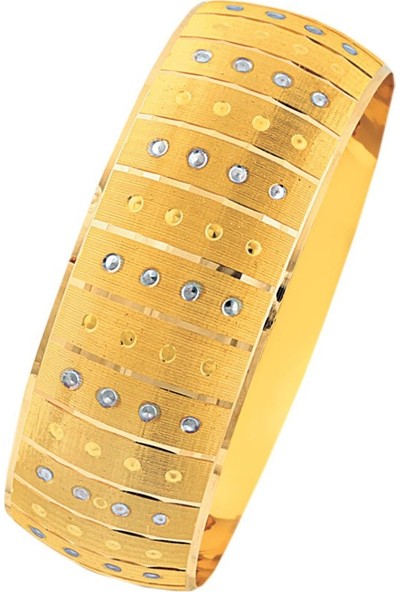 Altınbeyi 25 Gram Mega Bilezik 14 Ayar Noktalı