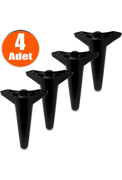 BADEM10 Mobilya Kanepe Sehpa Puf Koltuk Ayağı Siyah Baza Ayak 20 cm (4 Adet) BADEM10 Mobilya Kanepe Sehpa Puf Koltuk Ayağı Siyah Baza Ayak 20 cm (4 Adet)