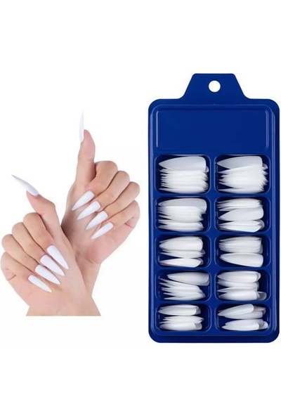 Loreen Stiletto 100’LÜ Protez Takma Tırnak ( Beyaz ) Loreen Stiletto 100’LÜ Protez Takma Tırnak ( Beyaz )