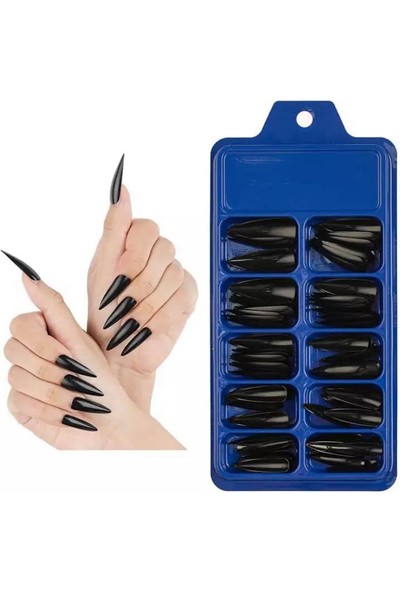 Loreen Stiletto 100’LÜ Protez Takma Tırnak ( Siyah ) Loreen Stiletto 100’LÜ Protez Takma Tırnak ( Siyah )