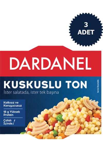 Dardanel Kuskuslu Ton 185G 3'li Dardanel Kuskuslu Ton 185G 3'li