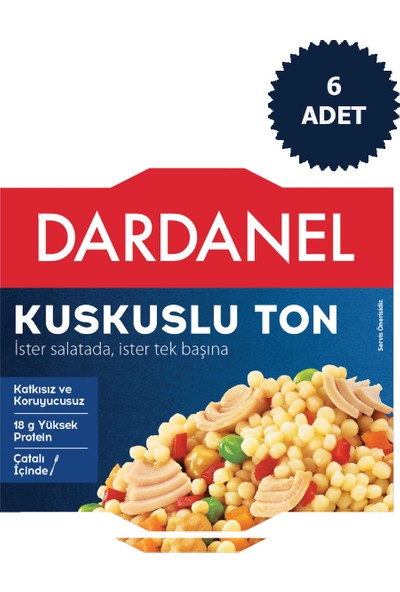 Dardanel Kuskuslu Ton 185G 6'li