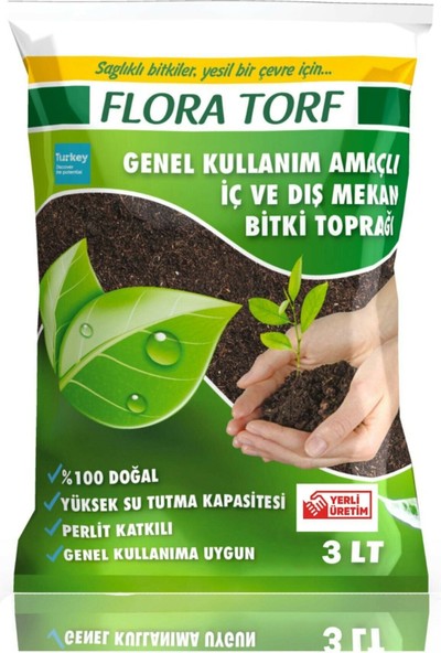 Yeşilimarket Flora Torf Saksı Çiçek Toprağı Perlit Katkılı 3 Litre Yeşilimarket Flora Torf Saksı Çiçek Toprağı Perlit Katkılı 3 Litre