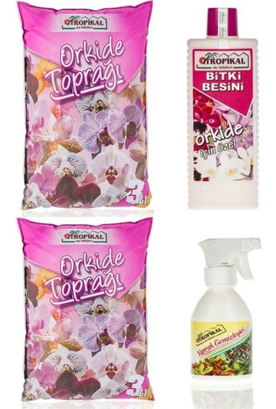 Tropikal Orkide Toprağı 6 Lt Orkide Besini 225 ml Orkide-Top-Besin-Yaprak-Temizleyici Tropikal Orkide Toprağı 6 Lt Orkide Besini 225 ml Orkide-Top-Besin-Yaprak-Temizleyici