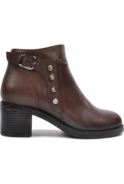 Pierre Cardin 51343 Ceviz Hakiki Deri Kadın Bot