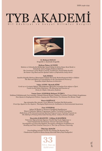Tyb Akademi Dergisi 33. Sayı