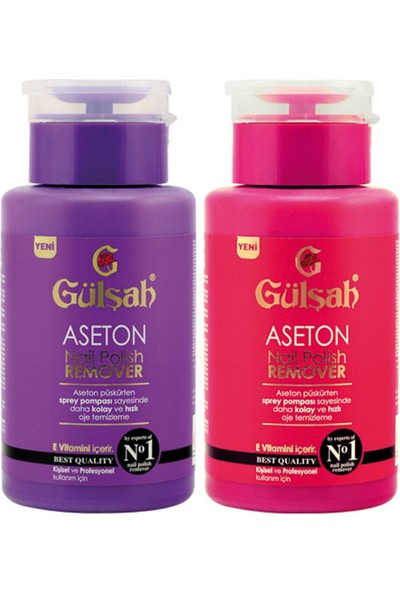 Gülşah Aseton Pompalı 175 ml (2'li)